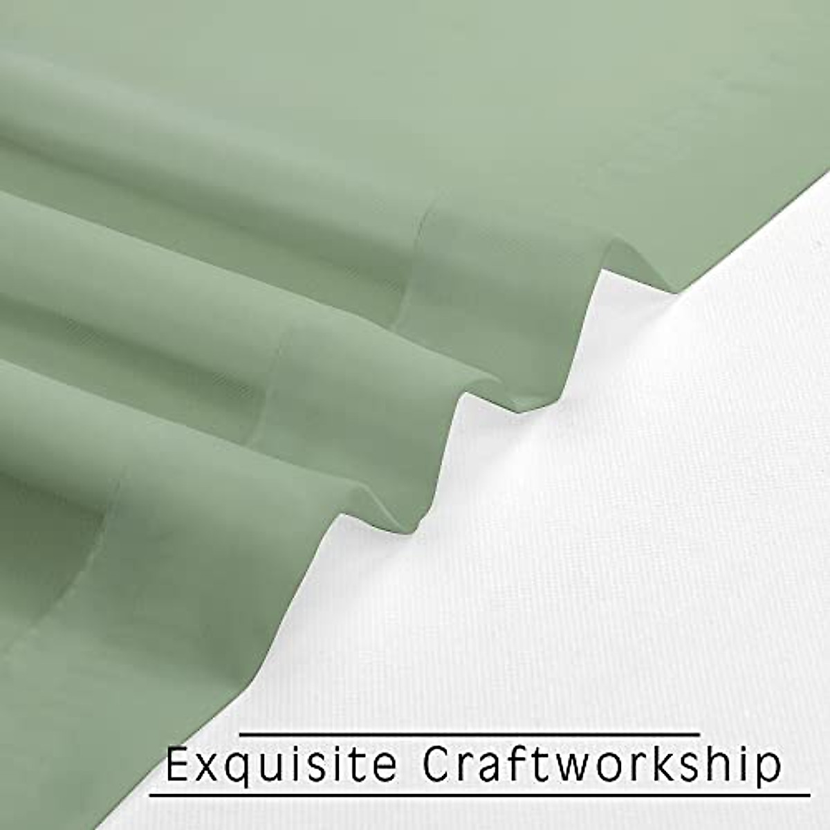 OVZME Bedroom Curtains 2 Panel Sets 84" Inch Length - Transparent Light Weight Soft Window Treatment Panels for Study Room/Living Room/Guest Room, Sage Green, Per Panel W42 X L84 inches