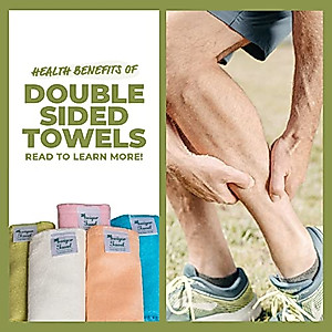 Invigor Sports Recovery and Post Surgery Orange Wash Cloths for Face and Body, Set of 3 Wash Cloth Double Sided Towels Made in USA