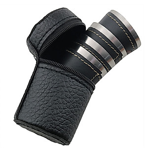 ZZHXSM Shot Glass 4pcs Stainless Steel Shot Glass With 1 Leather Cover Bag Portable Outdoor Travel Cup