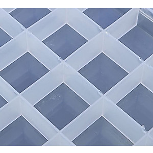 Transparent 24 Compartments Plastic Box Case Jewelry Bead Storage Container Craft Organizer with Divider and Compartments for Earring Rings Necklaces Bracelet Anklet