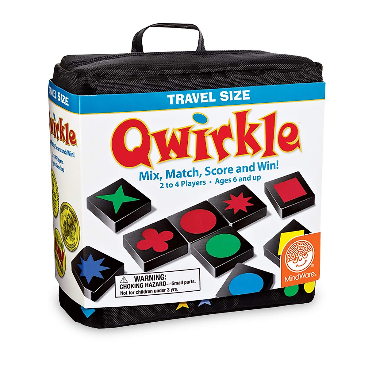 MindWare Qwirkle Strategy Games Pack of 2 – Travel Games Kit Includes Qwirkle Travel and Qwirkle Rummy - Ages 6 and Up