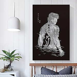 Hanma Baki Poster Poster Decorative Painting Canvas Wall Art Living Room Posters Bedroom Painting 12x18inch(30x45cm)