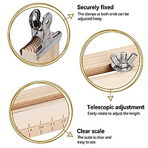 Cyrank Wooden Jig Bracelet Maker, Adjustable Paracord Jig Bracelet Maker U Shape Wooden Frame Bracelet Jig Kit DIY Wristband Rope Knot Braided Fixing Tools