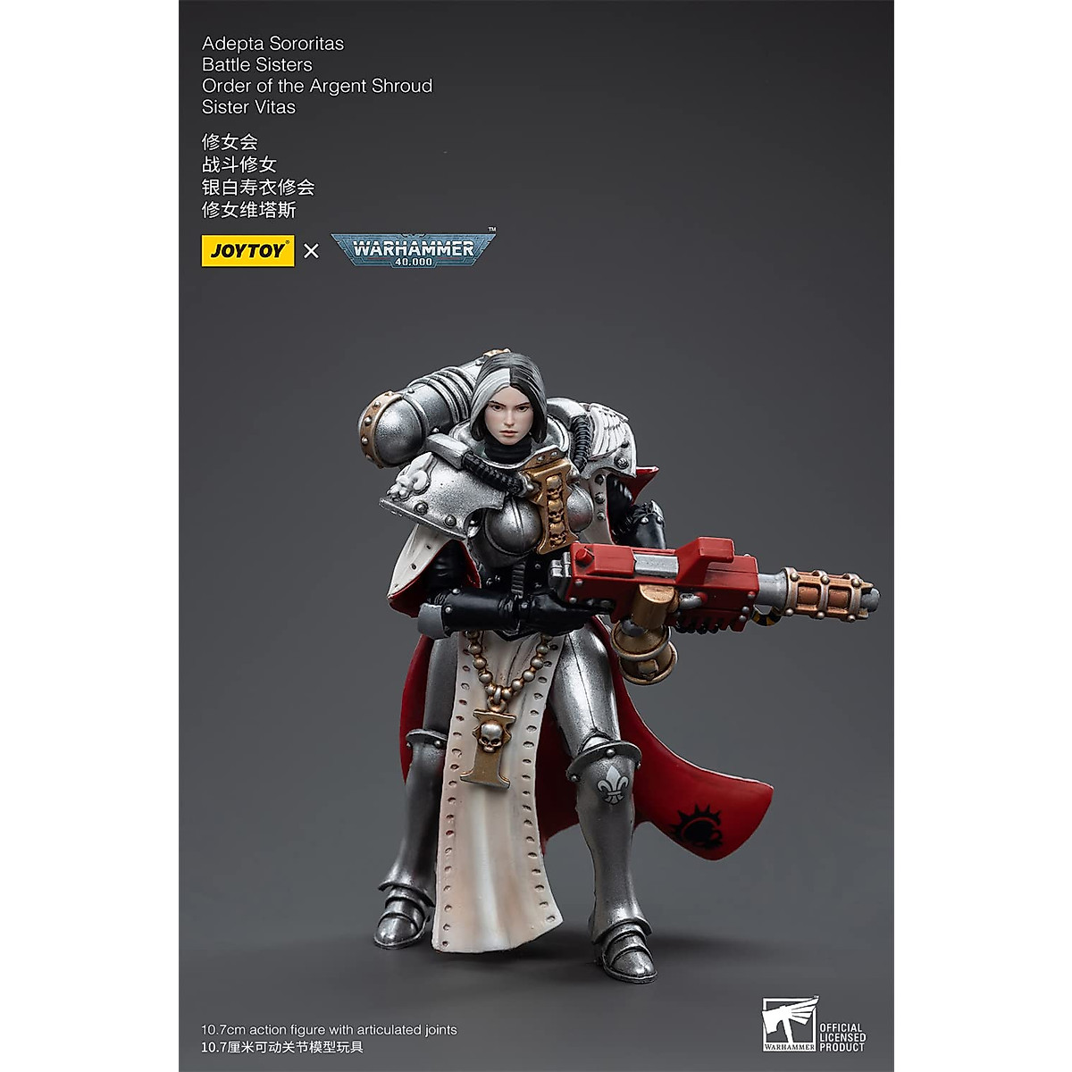 HiPlay JoyToy Warhammer 40K: Adepta Sororitas Argent Sister Vitas 1:18 Scale Figure