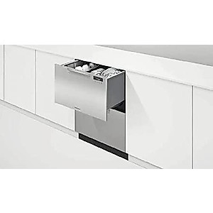 DD24DCTX9N 24"" Energy Star Built-In Tall Double DishDrawer with 14 Place Settings 15 Wash Programs 2 Cutlery Baskets and Child Lock in Stainless Steel