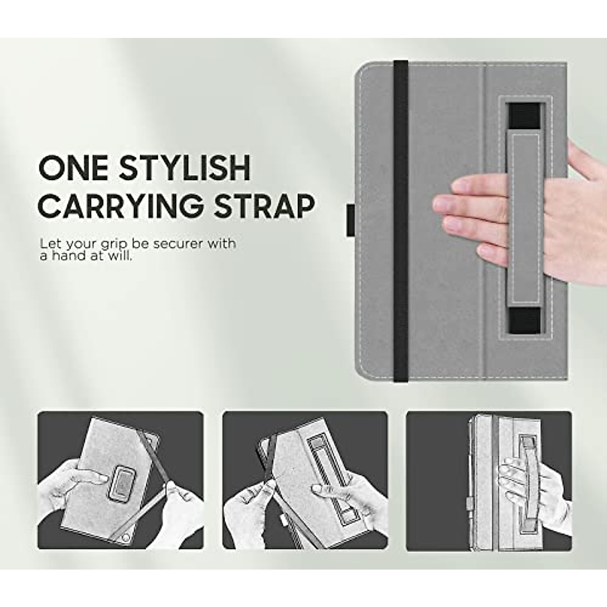 MoKo Case Fits All-New Amazon Kindle Fire HD 8 & 8 Plus Tablet (12th Generation/10th Generation, 2024/2022/2020 Release) 8",Slim Folding Stand Cover with Auto Wake/Sleep, Indigo