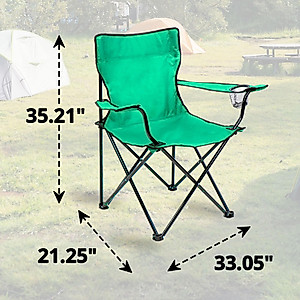 Four Seasons Courtyard 6-Pack Lightweight Folding Lawn Chair with Cupholder for Camping