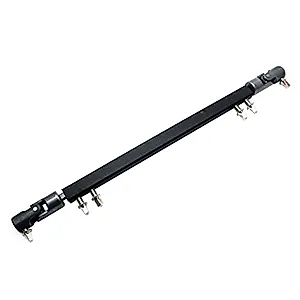 TUOREN Double Kick Drum Pedal Drive Shaft Steel Bass Drum Pedal Linkage Connector Arm for Drum Kit Percussion Instrument Parts (Black)