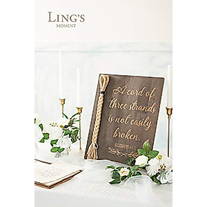 Ling's Moment A Cord of Three Strands Wedding Sign-Alternative Wedding Unity Sign - Strand of Three Cords Sign-Unity Cord Wedding Sign