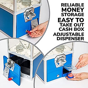 Vending Machine - Big Capsule Vending Machine - Prize Machine - Commercial Vending Machine for 2 Inch Round Capsules Gumballs Bouncy Balls - Blue