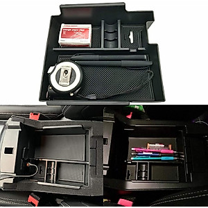 JOJOMARK Compatible with Ford Explorer 2012 2013 2014 2015 2016 2017 2018 2019 Center Console Tray Organizer, Armrest Secondary Storage Box