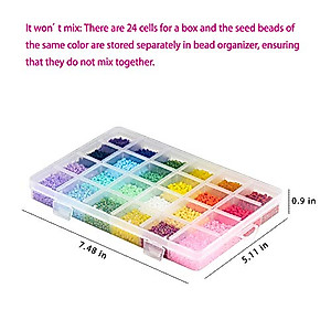 Ybxjges 12000Pcs 3mm Glass Seed Beads 8/0 Small Beads Bracelet Making Kit, Tiny Waist Beads Kit with Jewelry Making Supplies Elastic String for DIY Art Craft Girls Gifts