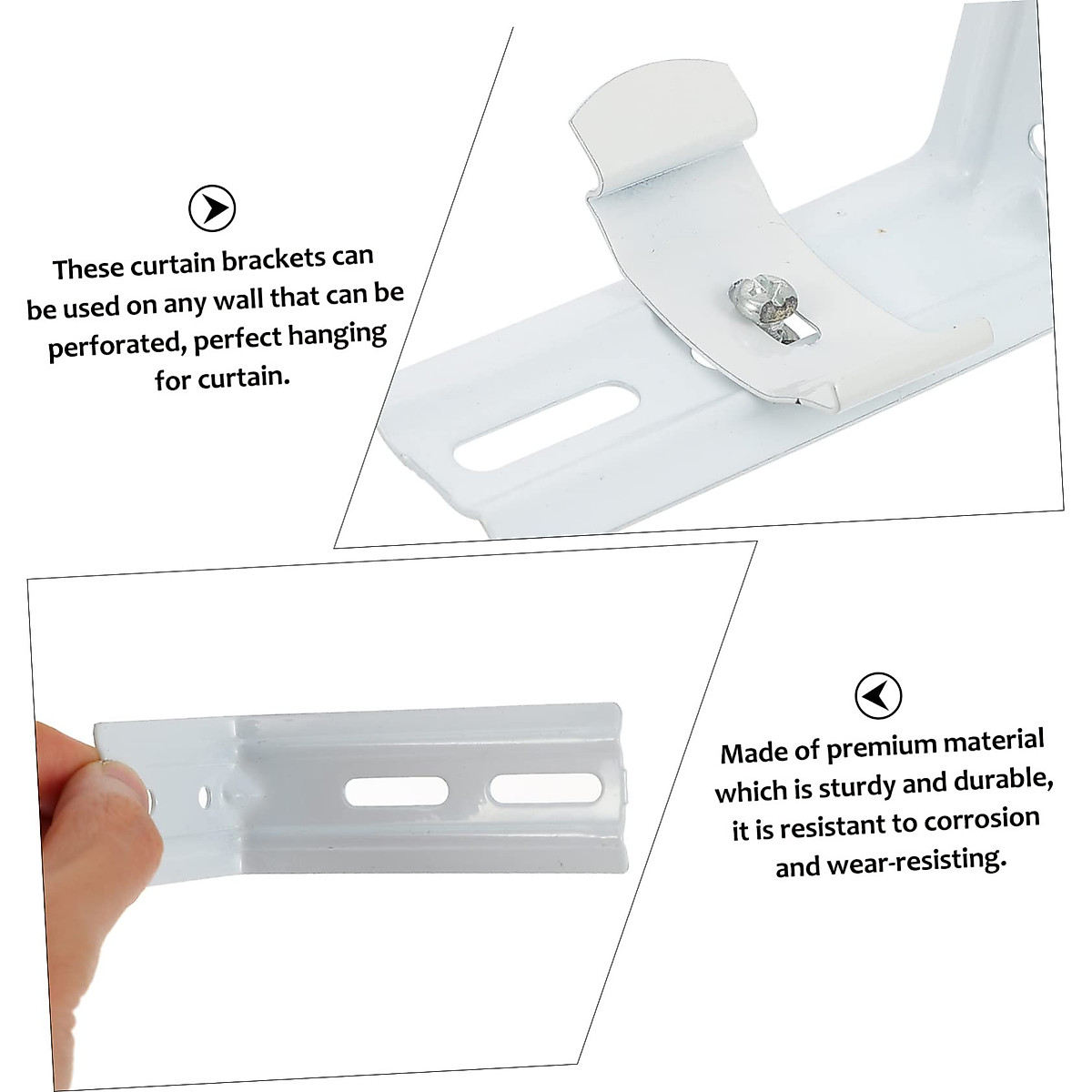 IMIKEYA 12 Pcs Bracket Blind Fixer Track Window Hardware Horizontal Blinds Wand Hook Venetian Blind Tilt Hook Vertical Blind Repair Window Covers for Home Iron Curtain White Repair Parts