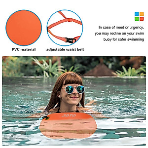 JOTO 2 Pack Swim Buoy Float for Open Water, Swimming Belt Bubble Safety Float with Adjustable Waist, Snorkeling, Swim Training, Triathletes, Kayaking -Neonyellow & Orange