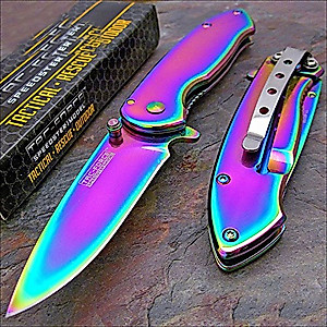 Tac-force Rainbow Spectrum Titanium Folding Pocket Knife