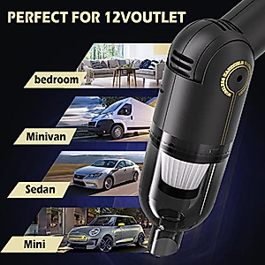 SRHHOODD Car Cordless Vacuum Cleaner - Portable Car Vacuum 90 Angle Rotation 8000pa High Power Car Vacuum Cordless Rechargeable, Car Cleaning Kit Lnterior Deep Deailing Cleaning Automotive