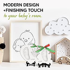 Baby Hand and Footprint Kit - Dog Paw Print Kit, Personalized Baby Footprint Kit, Baby Handprint Ornament Kit, Clay Handprint Ornament Kit for Babies, Baby Shower Gifts for Boys, Girls (with Love)