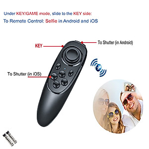 Universal Remote for Scroll TikTok Videos Play icade xinput Game, Control Music Video Playing, flip eBook Anki Page, be a Mouse Pointer & Selfie Shutter for All iOS Android & Windows Devices (WB)
