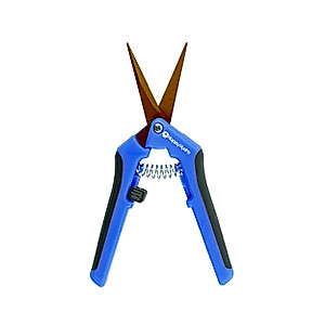 Happy Hydro - Trimming Scissors - Curved Tip - Titanium Coated Blades with Spring-Loaded Comfort Grip Handles - 1 Pack