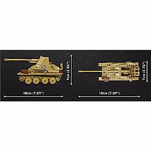 COBI Company of Heroes 3 MARDER III (Sd.Kfz. 139) Mobile Artillery| German World War II Model Toy Vehicle | 420 Pieces | 1:35 Scale Model | Interlocking Building Block Set # 3050