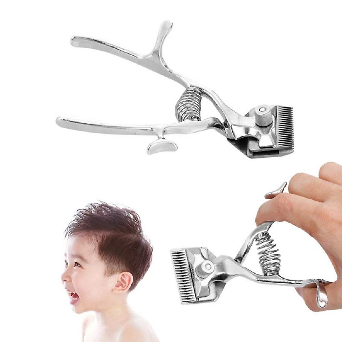 Hand Clipper - Old Fashion Manual Clipper Haircut Hand Push Low Noise Non-Electric Hair Cutter