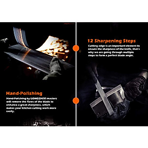 Hamjac Chef Knife Pro Kitchen Knife (8 Inch) Quality Chef's Knife High Carbon Stainless Steel Knife with Ergonomic Wood Handle, Best Choice Cooking Knives for Home Kitchen and Restaurant Knife