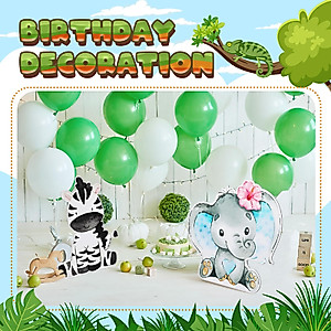 Sonwyoung 6 Pcs Large Safari Animal Centerpieces for Baby Shower Jumbo Jungle Forest Table Decoration for Kids Foam Woodland Animal Sign for Safari Theme Boy Girl Baby Shower Birthday Party
