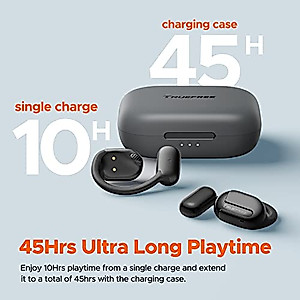 truefree O1 Open Ear Headphones Bluetooth 5.3 Wireless Open Ear Earbuds with 16.2mm Driver, Immersive Stereo Sound, Noise-Cancellation Mic for Clear Calls, 45H Playtime, for Sports Workout Gaming