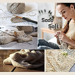 seremel 4Ply Acrylic Soft Yarn 2 Balls 1Pack, 2 Pcs Crochet Yarn Total 100g (3.4oz) / 260m (280Yds), Crocheting/Knitting #4 Medium Yarns, Worsted Beautiful Color (Spring Green)