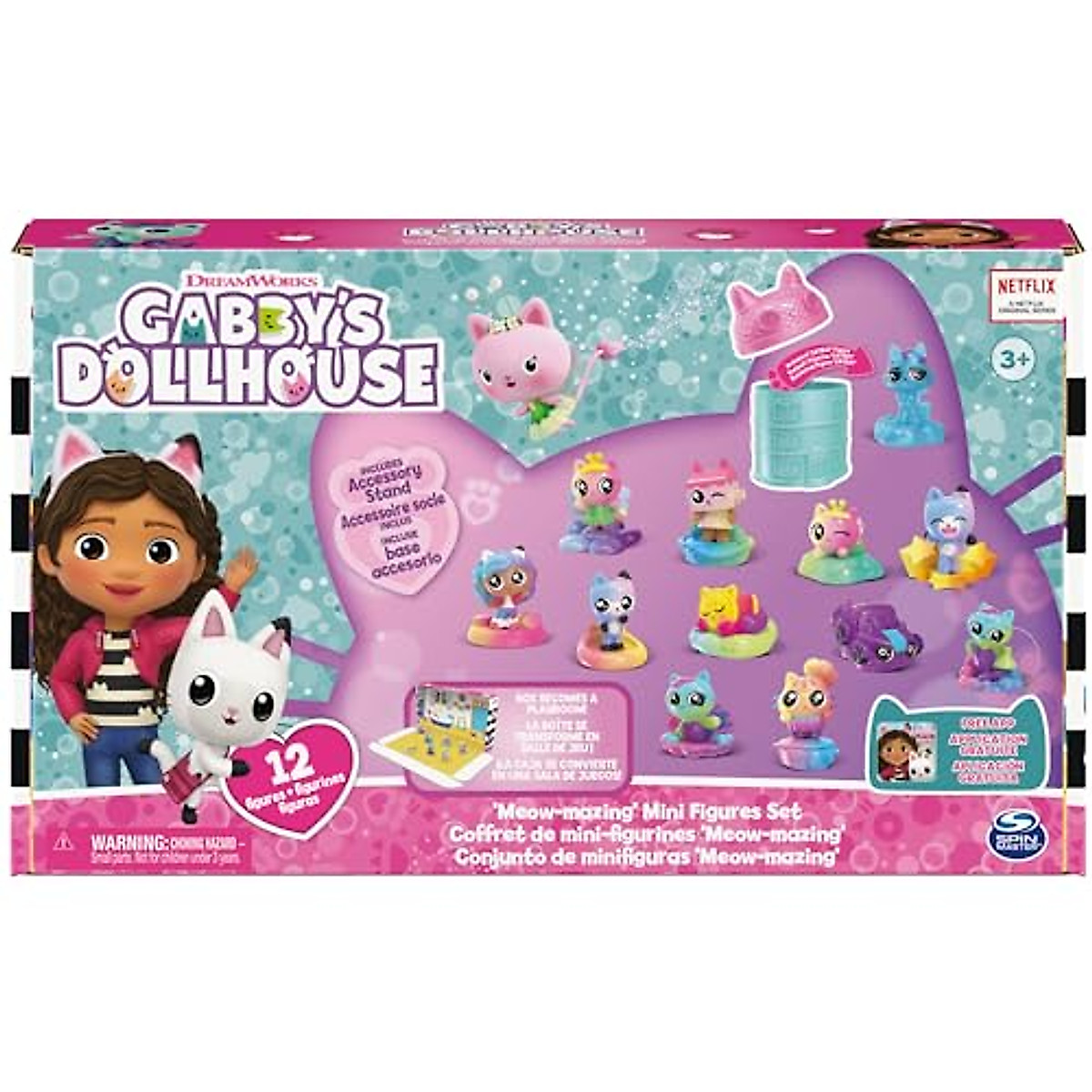 Gabby’s Dollhouse, Meow-mazing Mini Figures 12-Pack (Amazon Exclusive) Rainbow -Themed Toy Figures and Playsets Kids Toys for Ages 3 and up