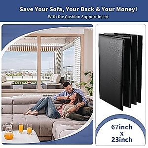 Imperius Wider Couch Cushion Support for Sagging,23 x 67 Heavy Duty Engineered Wood Sofa Cushion Support Board,Couch Supports for Sagging Cushions,Replacement Fix Sagging Cushions