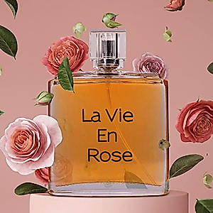 NovoGlow LA VIE EN ROSE, Eau de Parfum Spray for Women, Gourmand Fragrance, Daytime and Casual Use, for all Skin Types, 3.4 Fl Oz, Free Pouch Included (A)