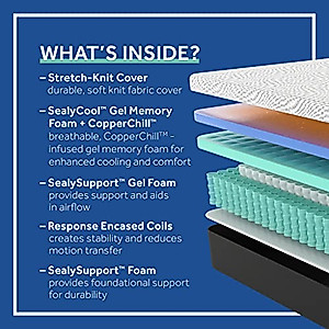 Sealy Essentials 12" Hybrid Bed in a Box, King, White