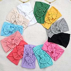 CELLOT Super Stretchy Soft Knot Headbands with Hair Bows Head Wrap Hair Accessories For Newborn Baby Girls Infant Toddlers Kids