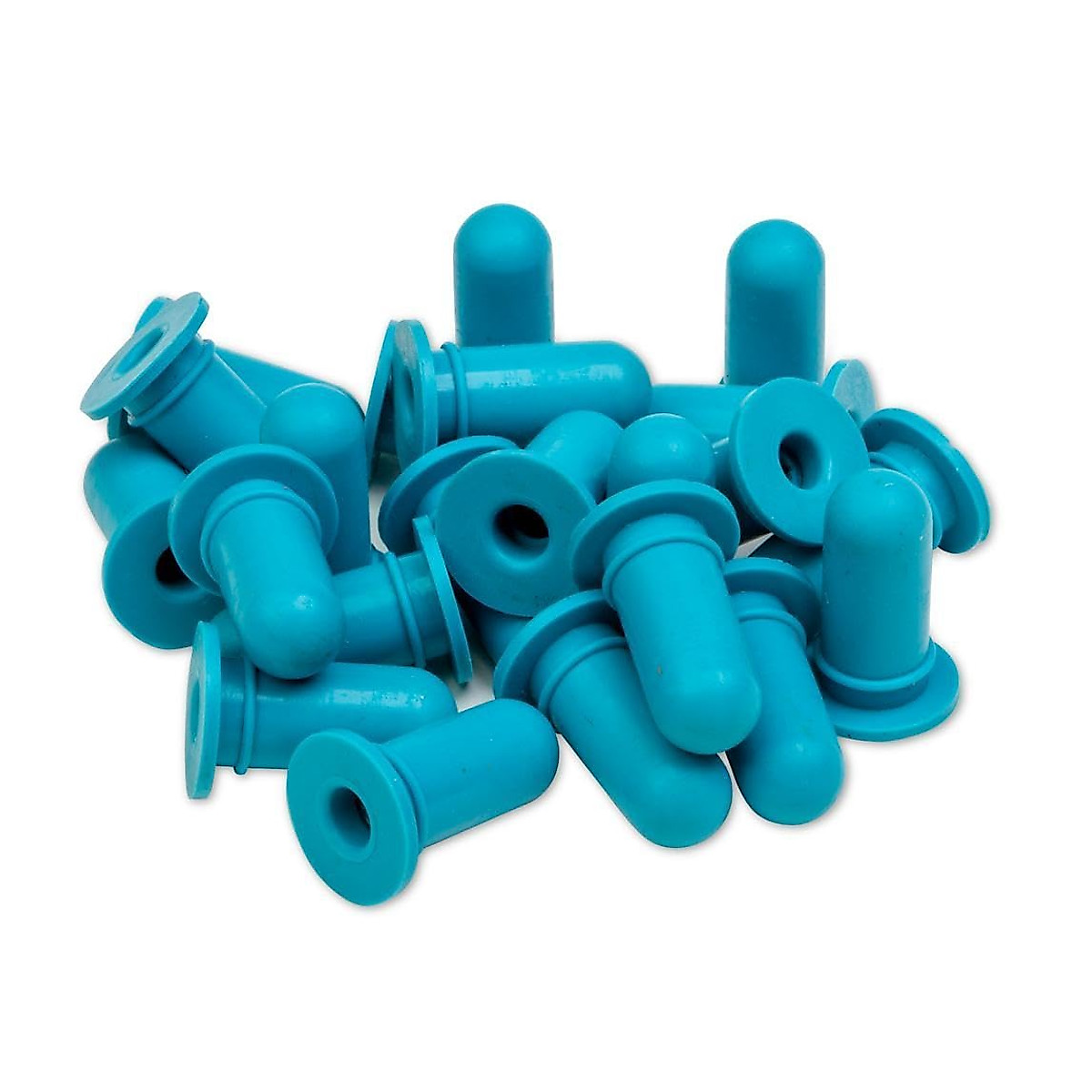 Heathrow Scientific HS20629B Bulb Rubber, 3 mL, 1.6" Height, 0.08" Wide, 0.700" Length, Silicone, Blue (Pack of 24)