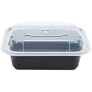 Pactiv NC838B VERSAtainers, Black/Clear, 24oz, 5 x 7 1/4 x 2 (Case of 150)