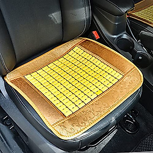 BARUYO Car Bamboo Seat Cushion, Bamboo Bath Mat, Summer Bamboo Comfort Chair Cover Mat, Environmental Protection Bamboo Massage Cushion (White)
