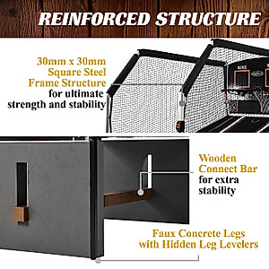 Barrington Billiards Urban Collection Arcade Basketball Game with Electronic Scoring and 7-inch Basketball Set, White