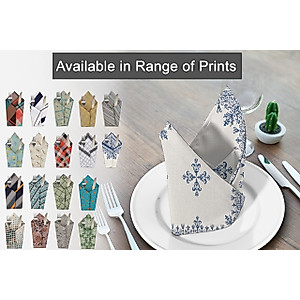 Ruvanti Cloth Napkins Set of 12 Cotton 100%, 18x18 Inches Napkins Cloth Washable, Soft, Absorbent. Cotton Napkins for Parties, Christmas, Thanksgiving, Weddings, Dinner Napkins Cloth - Ethnic