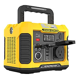 Togo Power Advance 350 Portable Power Station 120 Volt 330 Watt USB And Wireless Outlets, Auto Home and Solar Recharging, Yellow