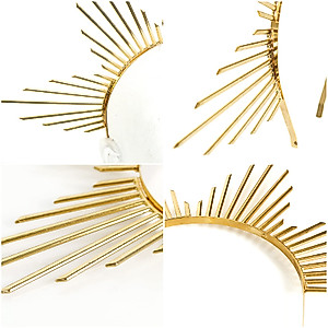 JPXH Women’s Mary Halo Crown Zip Tie Spiked Halo Crown Headpiece Goddess for Halloween