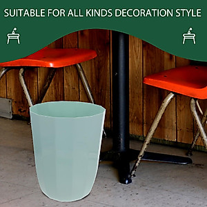 Zerodeko Plastic Trash Can, Open-Top, Green, 12-Inch Diameter, 6-Inch Height, 3.5-Gallon Capacity