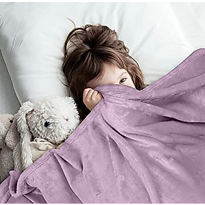 Utopia Bedding Fleece Blanket Queen Size Lilac 300GSM Luxury Fuzzy Soft Anti-Static Microfiber Bed Blanket (90x90 Inches)