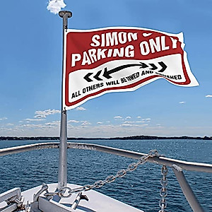 CakJuice Posters for College Dorm Simon's Parking Only Flag College Room Flags Stuff for Your Room (Size : 120X180CM)