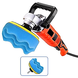 OCR 10Pcs 4 inch Car Polishing Pad Kit, Sponge and Wool Polishing Pad Set with M10 Drill Adapter, Car Buffer Polisher Kit Drill Buffing Kit for Car Polishing,Waxing,Sealing Glaze