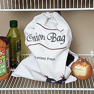 Set of 2 Vegetable Bags, Includes Potato Bag and Onion Bag - by Home-X