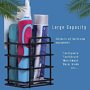 Shower Caddy Bathroom Organizers and Storage, Tile Shower Organizer 5 Pack Bathroom Set | No Drilling Bathroom Shelves | Shower Storage Organizer Stainless Steel With Large Capacity (Set of 5), Black