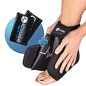 ActiveWrap Bundle - Foot and Ankle Ice Pack Wrap with Reusable Ice Packs for Injuries