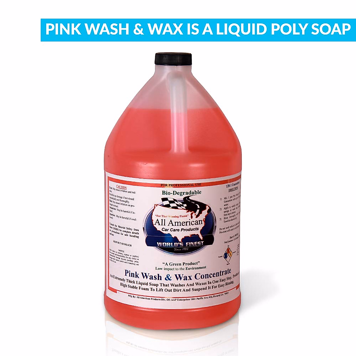 All American Car Care Products Pink Wash & Wax Concentrate (1 Gallon)