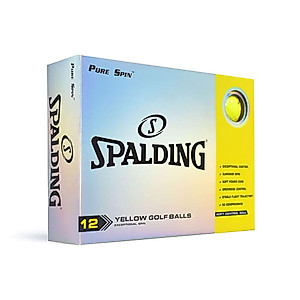 Spalding Pure Spin 12 Ball Pack - Yellow